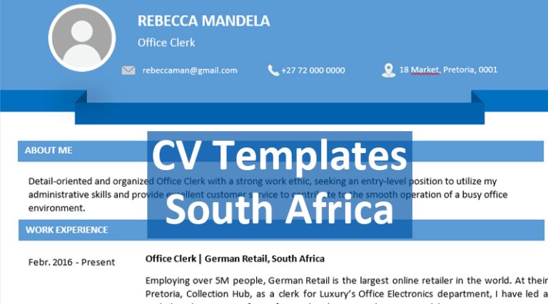 CV Templates to Get Better Jobs in South Africa (4 Layouts) - Careers ...